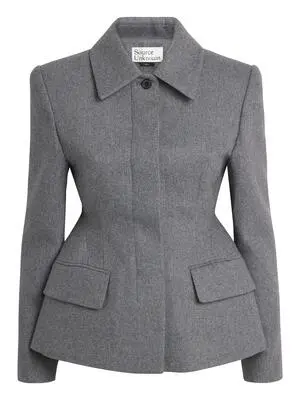 Source Unknown Wool-blend Hourglass Terzo Blazer - Grey