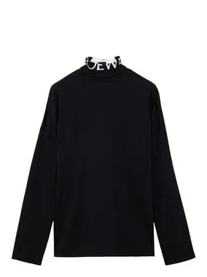 Loewe Logo Rollneck Sweater - Black