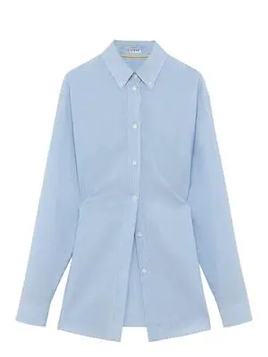 Loewe Striped Longline Shirt - Blue