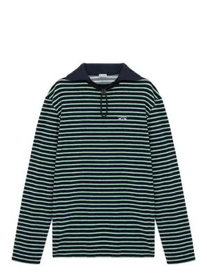 Loewe Stripe Toggle Polo Shirt - Navy
