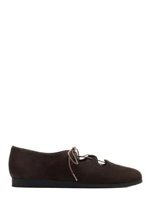 NAGUISA Cleta Suede Open-toe Shoes - Brown