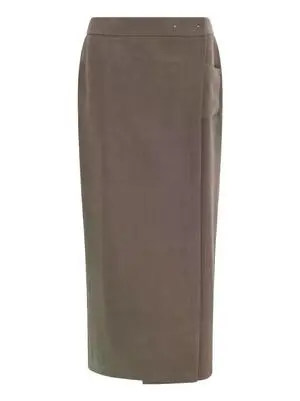 GIORGIO ARMANI Giorgio Armani Wrap Patch-Pocket Maxi Skirt