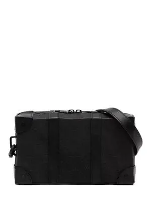 LOUIS VUITTON Monogram Taurillon Soft Trunk Wallet Cross Body Bag - Black