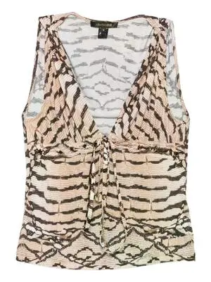 Roberto Cavalli 2000s Animal-print Blouse - Neutrals