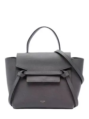 Celine Nano Grained Calfskin Belt Bag Satchel - Grey