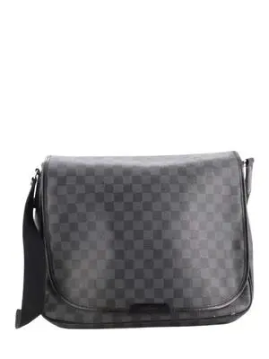 LOUIS VUITTON Daniel Messenger Bag Damier Graphite Gm Cross Body Bag - Black