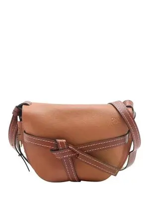 Loewe Loewe Small Gate Leather Crossbody Bag Brown