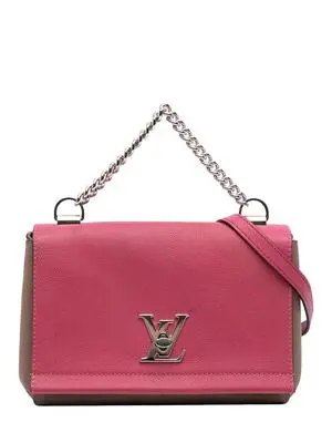 LOUIS VUITTON Bicolor Leather Lockme Ii Bb Satchel - Brown