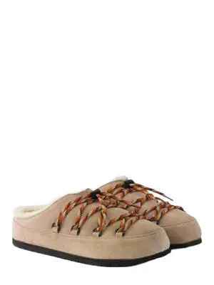 Prada Suede Mules - Neutrals