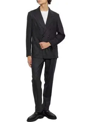 Eleventy Double-breasted Buttoned Suit - Grey
