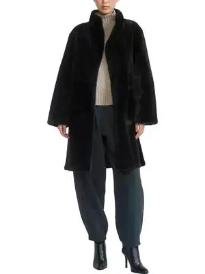 YVES SALOMON Reversible Shearling Coat - Black