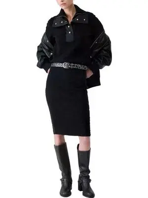 Liu Jo Crocodile-jacquard Sweater - Black