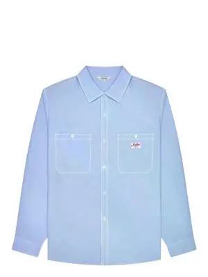 MALBON Benchmark Zig-zag-stitch Shirt - Blue