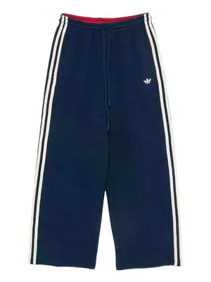 Adidas Seersucker Side-stripe Track Pants - Blue