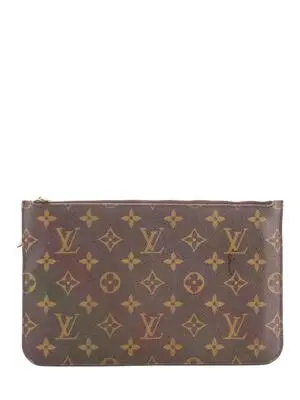 LOUIS VUITTON Neverfull Monogram Canvas Large Pouch - Brown