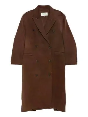 Source Unknown Hutton Double-breasted Coat - Brown
