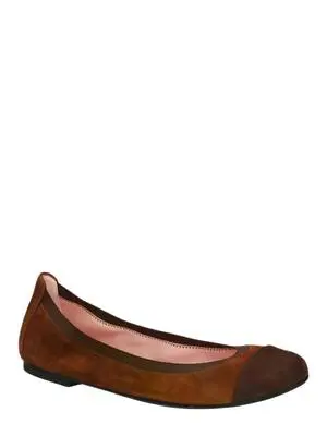 Pretty Ballerinas Nicole Cap-toe Ballet Flats - Brown