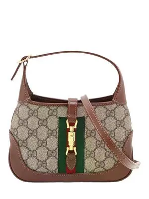 Gucci Mini Gg Supreme Web Jackie 1961 Crossbody Bag - Neutrals