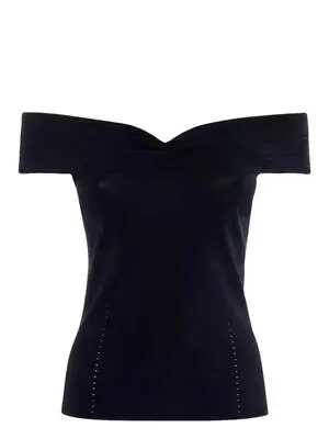 NENETTE Off-shoulder Top - Black