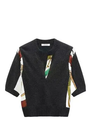 Dorothee Schumacher Short-sleeve Patchwork Top - Grey