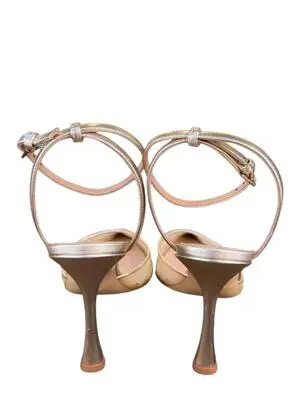 NINALILOU Crystal-embellished Pointed-toe Pumps - Neutrals