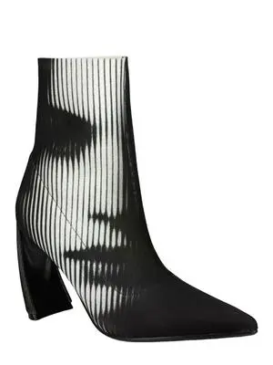 United Nude Graphic-print Pointed-toe Ankle Boots - Black