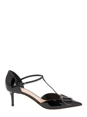 Valentino Garavani Vlogo Signature Patent Leather Pumps - Black