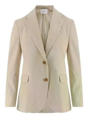 LARDINI Corduroy-effect Single-breasted Blazer - Neutrals