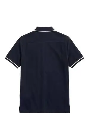 Kiton Zip-fastening Piqué Polo Shirt - Blue