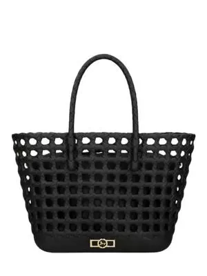 MARC ELLIS Sunset Woven Tote Bag - Black