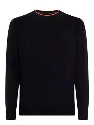 RRD Ribbed-trim Logo-patch Sweater - Blue
