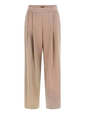 Guess Satin Wide Leg Trousers - Neutrals