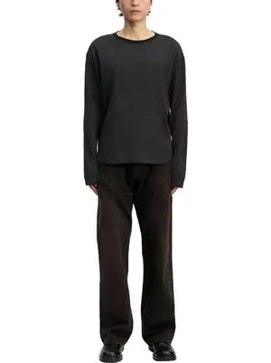 ANOTHER ASPECT Ribbed-knit Pullover - Black
