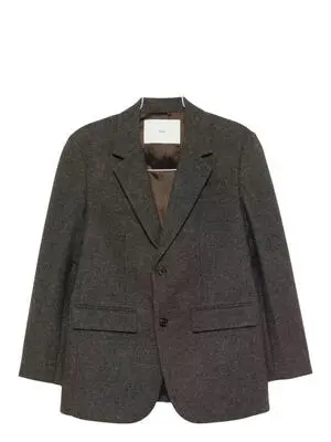 DUNST Notched-lapel Single-breasted Blazer - Brown