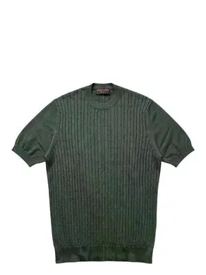 FILIPPO DE LAURENTIIS Cable-knit T-shirt - Green