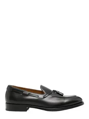 DOUCAL'S Tassel Leather Loafers - Black