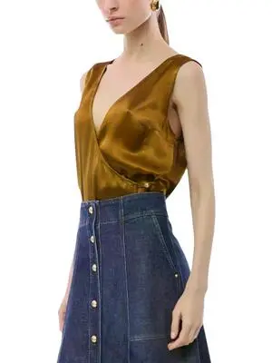 NENETTE Flippi Wrap-style Asymmetric Top - Brown