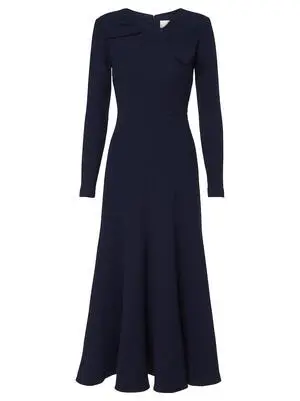Roland Mouret Wool Crepe Bow-detail Cocktail Dress - Blue