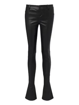 Gucci Leather Slim Pants - Black