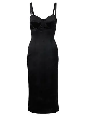 Dolce & Gabbana Satin Corset Dress - Black