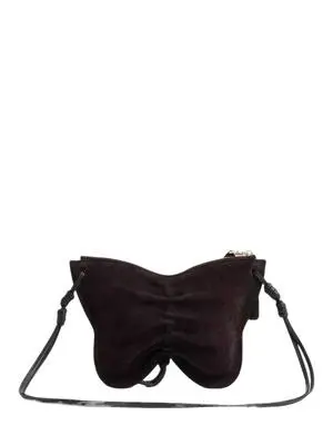 Borbonese Butterfly Suede Cross Body Bag - Brown