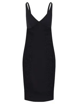 Stella McCartney Lace-trimmed Stretch-cady Mini Dress - Black