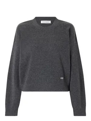 Victoria Beckham Lana Ribbed Wool And Cashmere-blend Sweater - Gray