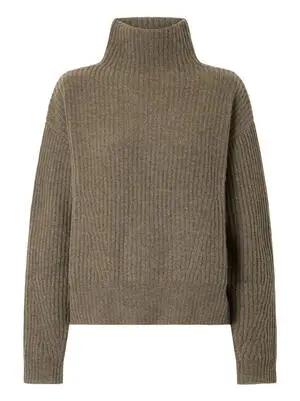 Le Kasha Verbier Ribbed Cashmere Turtleneck Sweater - Green