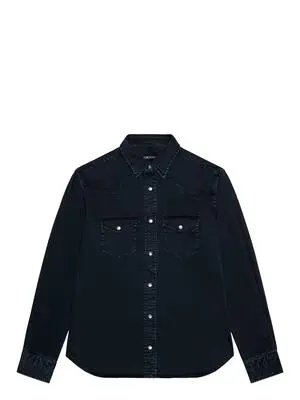 TOM FORD Denim Western Shirt - Black