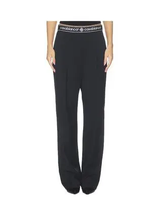 Casablanca Tailored Wool Trousers - Black