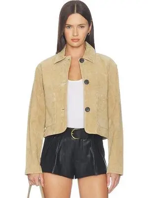 Blanknyc Leather Suede Jacket - Tan