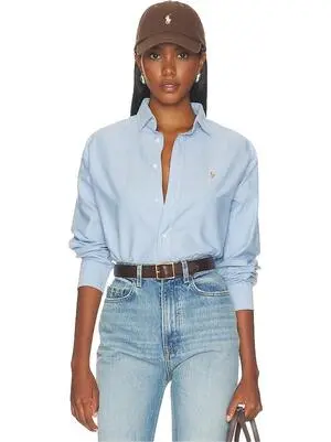 Polo Ralph Lauren Long Sleeve Button Front Shirt - Blue