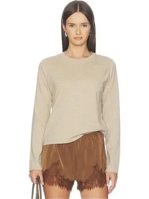 Rails Cotton Cashmere Long Sleeve Tee - Brown