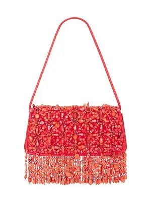 Cult Gaia Beaded Shoulder Bag - Red